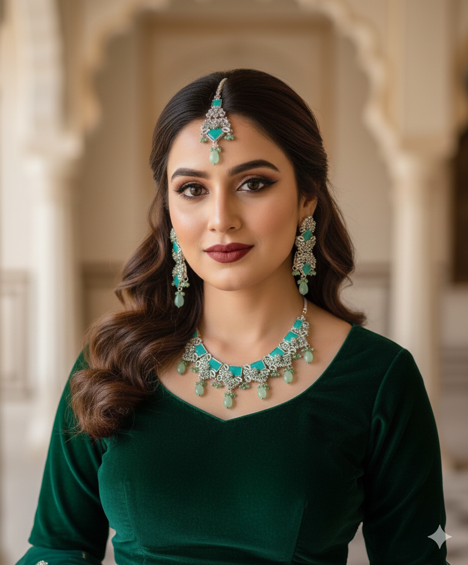 Dulhaniya set - Sea Green – Mystree Store