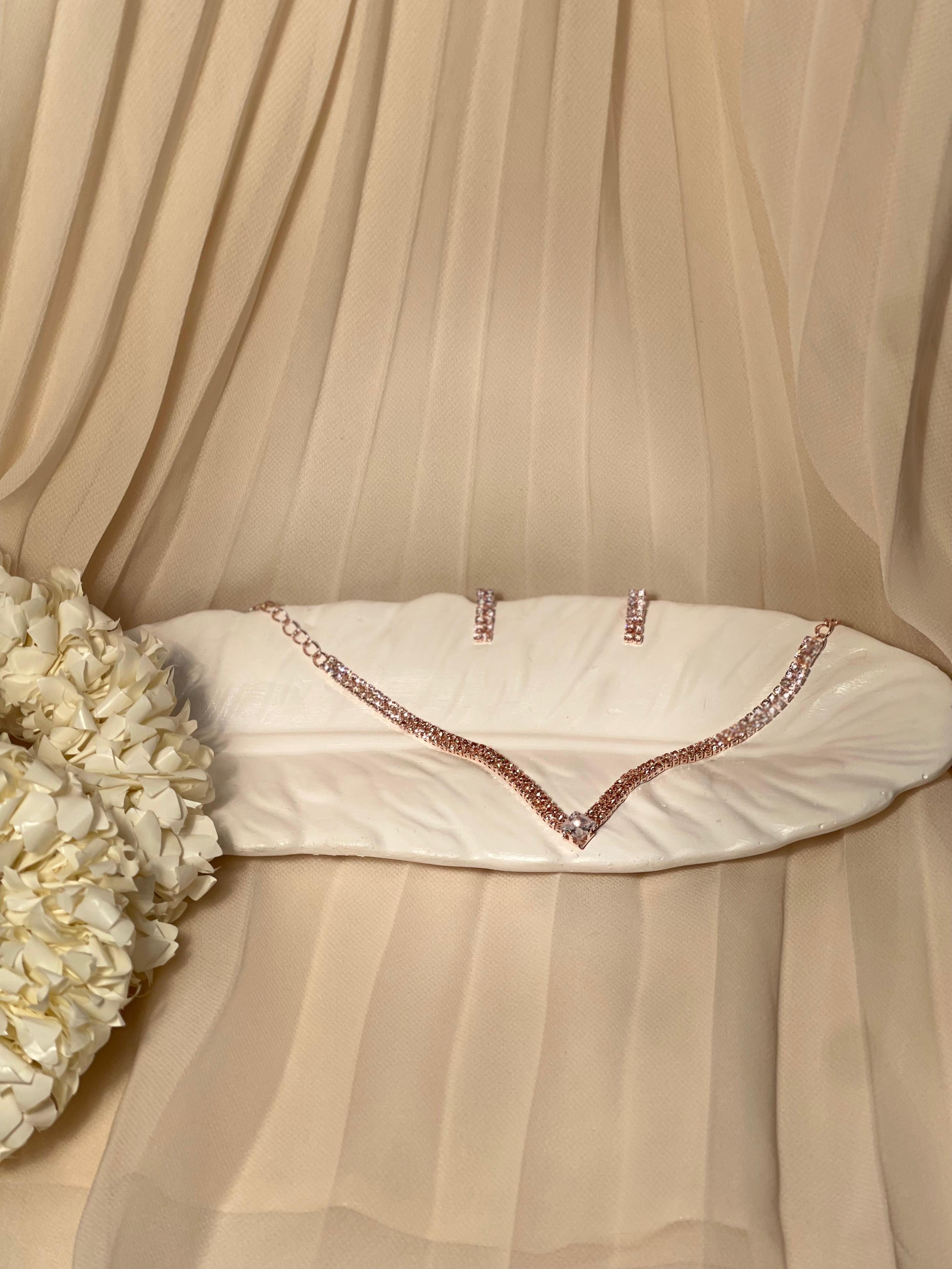 Chamak Set Rosegold (meharbano collection) – Mystree Store