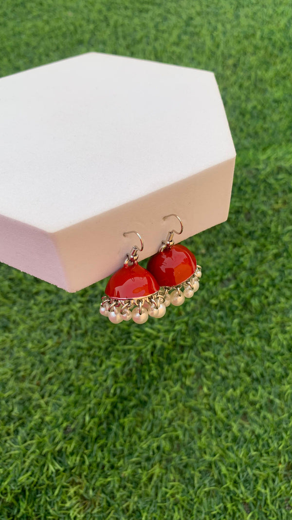 Hania Jhumki - Red – Mystree Store